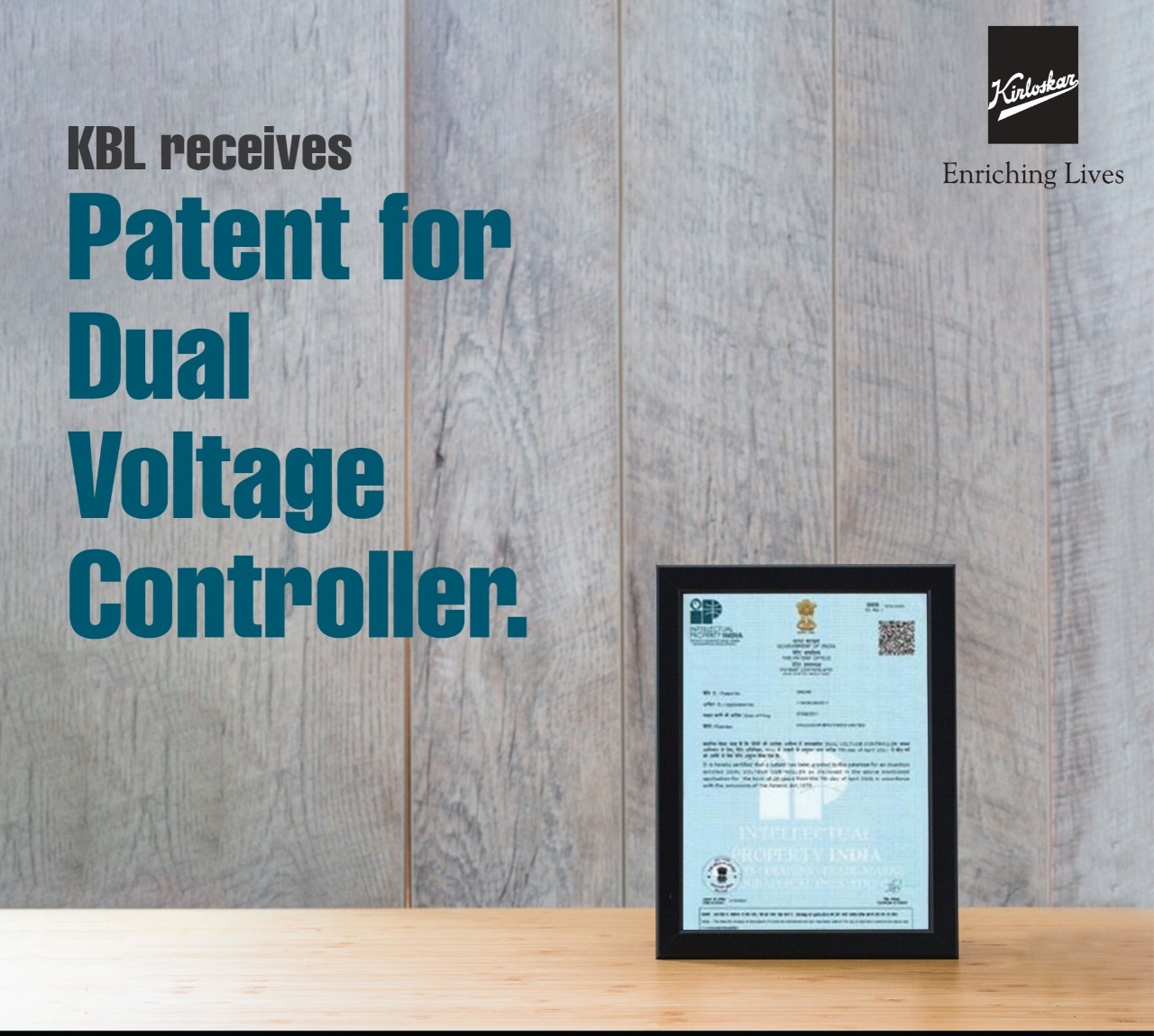 KBL Receives Patent for Dual Voltage Controller | impeller.net - The ...